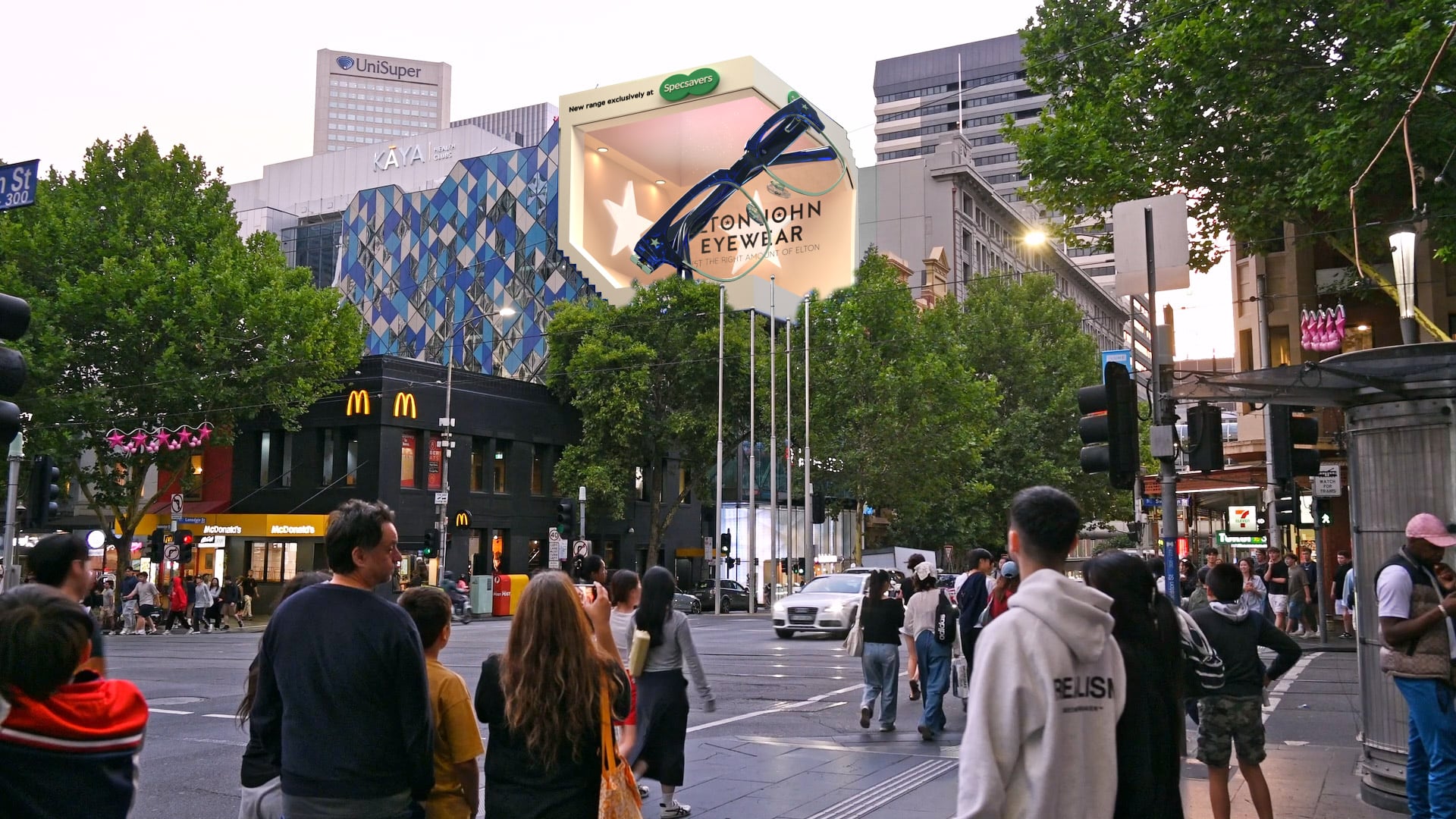 QMS and Specsavers Hit The Right Note With Elton John 3DOOH Campaign